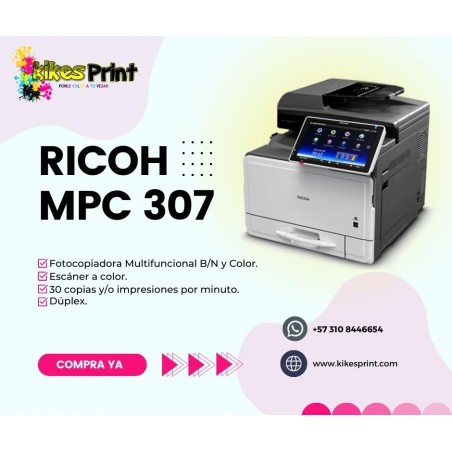 FOTOCOPIADORA MULTIFUNCIONAL RICOH MPC 307 COLOR - KIKESPRINT